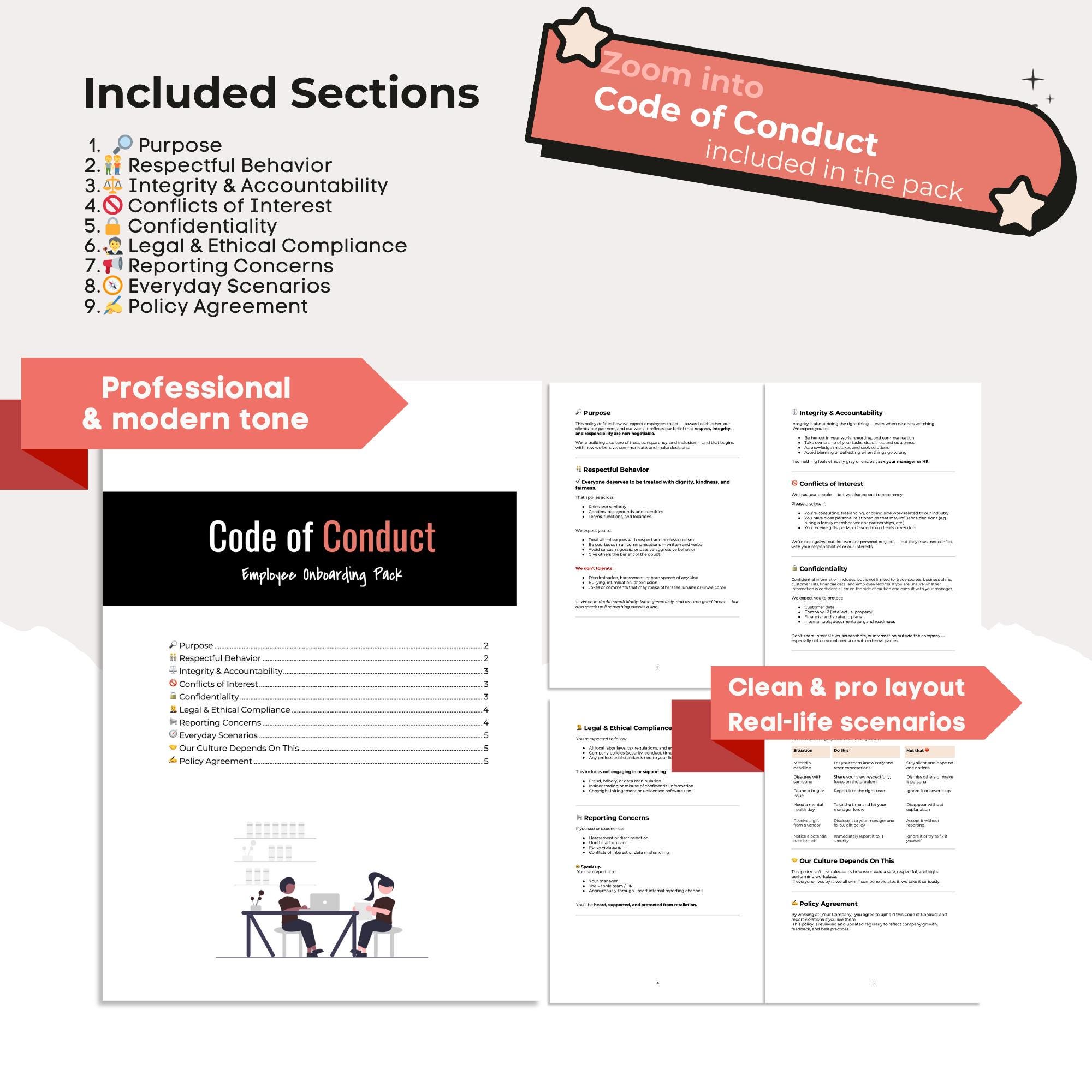 Complete Onboarding Pack: 90 HR Templates Pages for New Employees | All ...