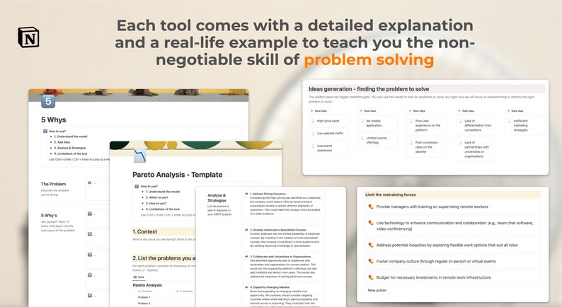 Problem Solving Toolkit Notion Templates to Crack Any Problem - Etsy