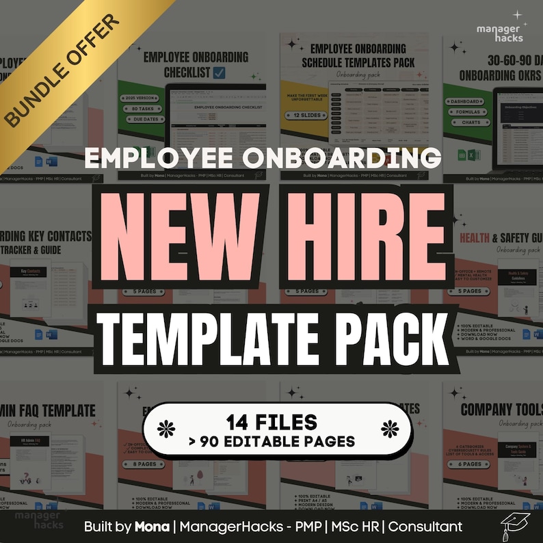 Complete Onboarding Solution: 90 HR Templates for Seamless Employee ...