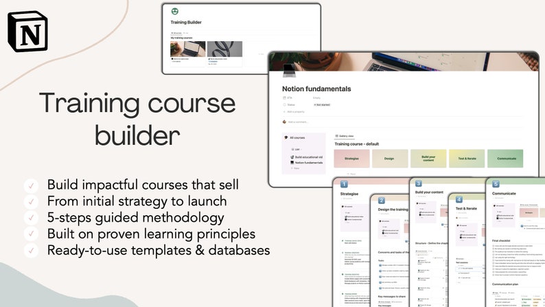 Training Course Builder - Complete Notion Template | Instructional ...