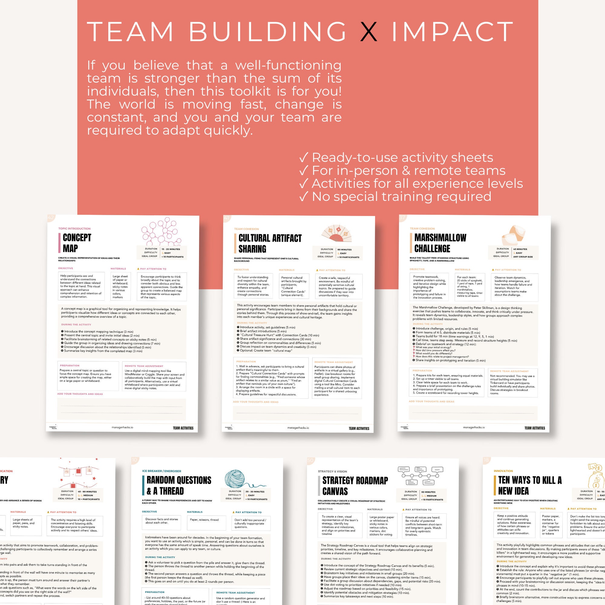The Complete Team Building Activities Set: 50 Cards to Boost ...