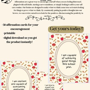 Back to School Affirmations for Kids Printable Downloads - Etsy