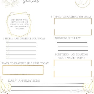 Gratitude Journal Digital Download Printable Daily Journal - Etsy