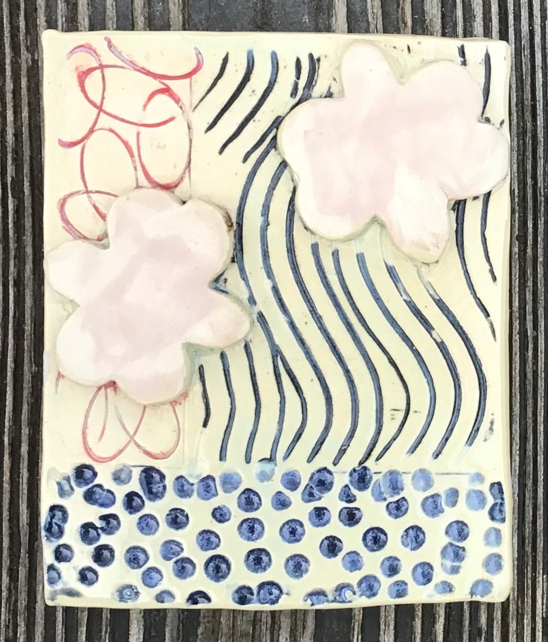 Textured Ceramic Wall Tiles/set of 2 - Etsy