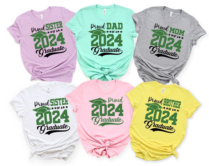Personalized Family Graduation Shirts, Custom Class of 2024 Family ...