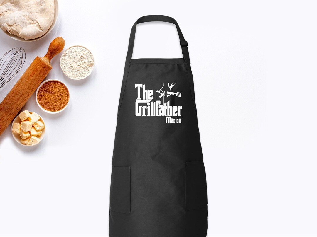 The Grillfather Apron, Grill Apron, Custom Apron, Personalized Apron ...