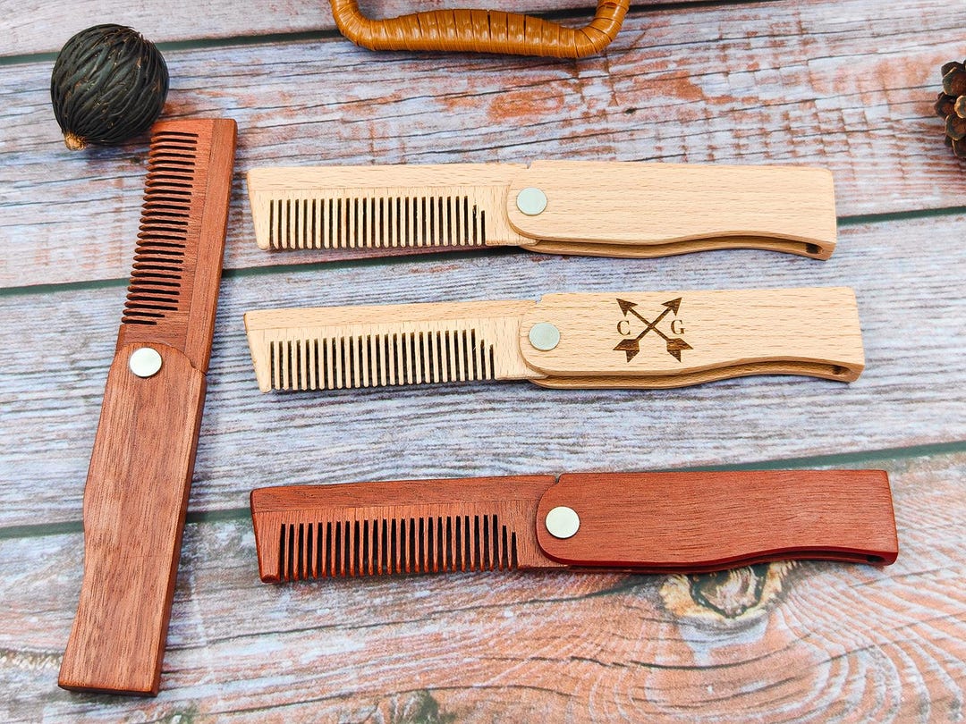Custom Engraved Beard Comb – Personalized Wooden Comb for Bearded Men ...