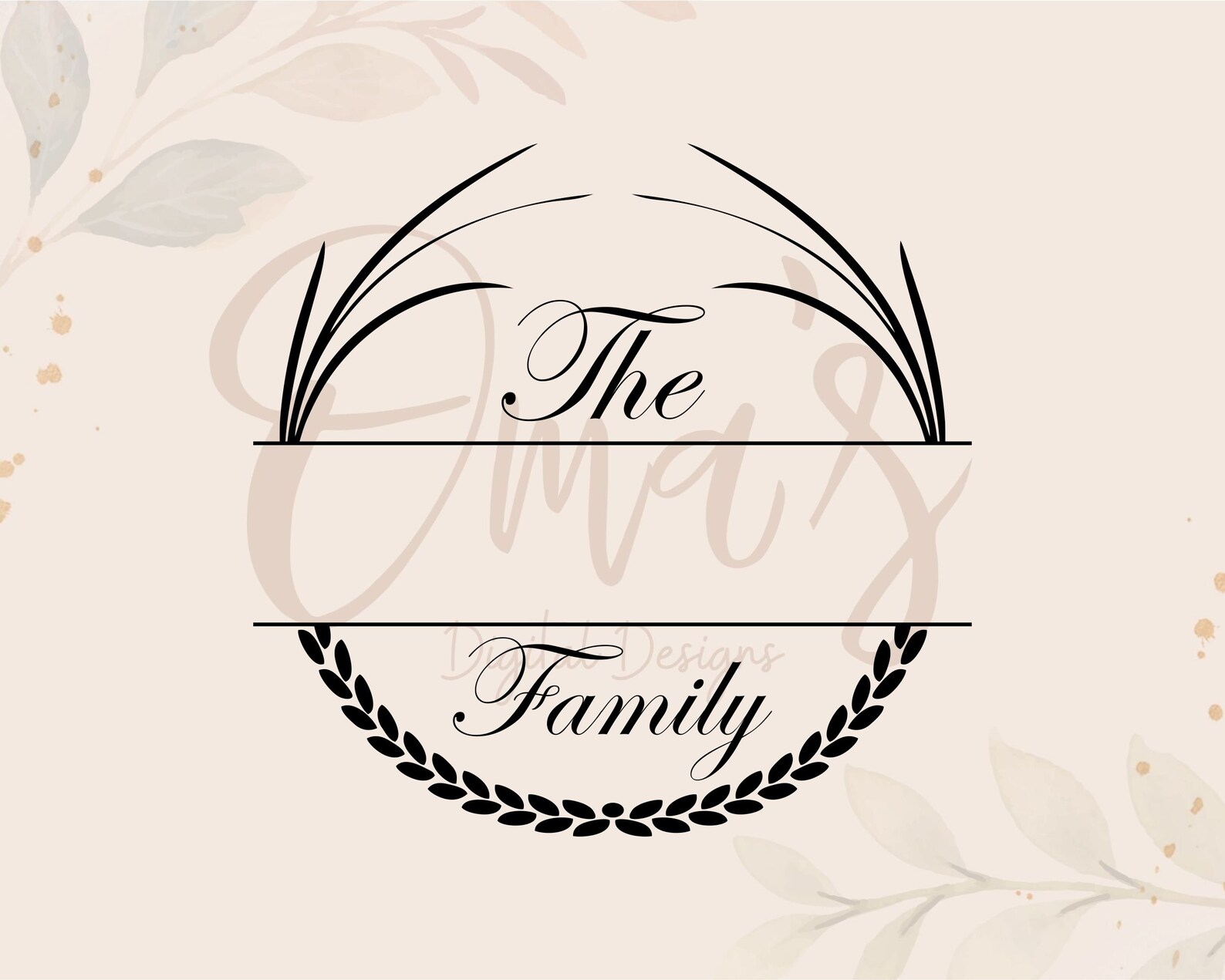 Family Monogram SVG I Split Monogram Svg I Last Name Svg I Family Name ...
