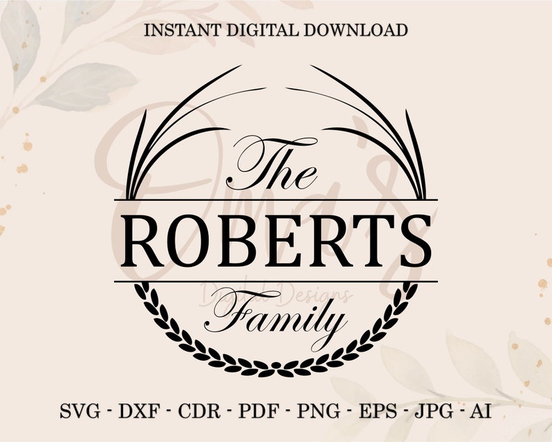 Family Monogram SVG I Split Monogram Svg I Last Name Svg I Family Name ...
