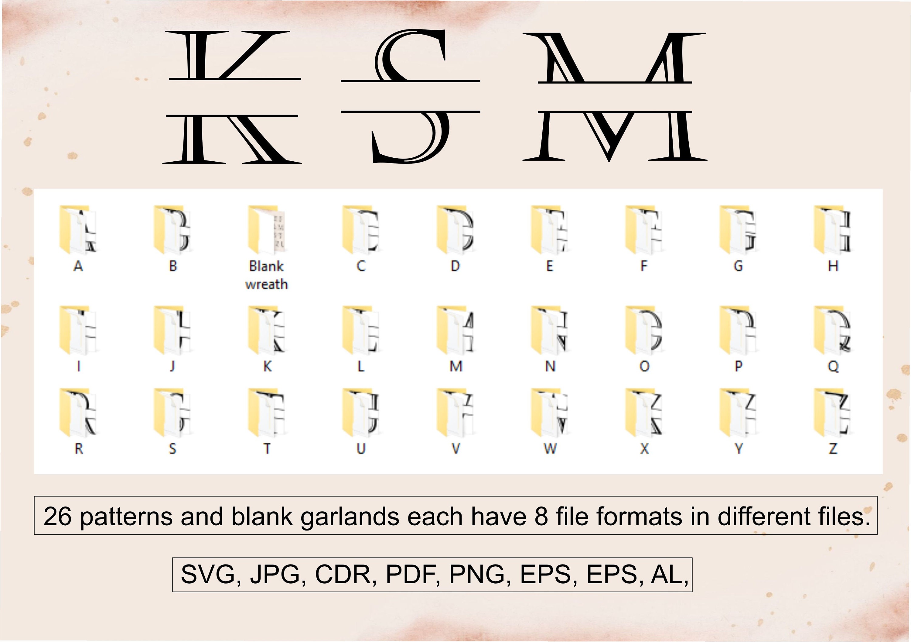 Split Monogram SVG I Last Name SVG I Family Nane Svg I Cutting Board ...