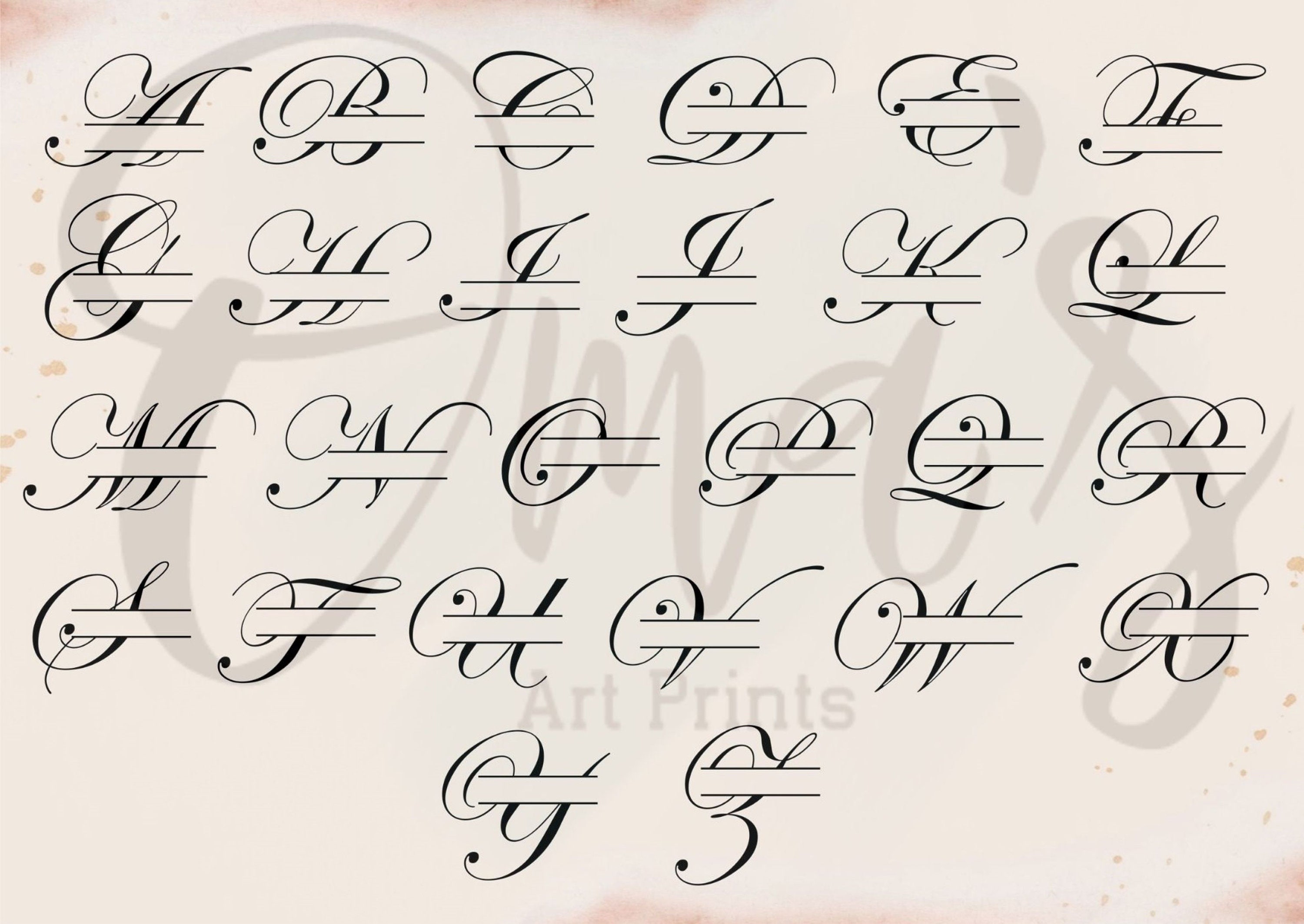 Split Monogram SVG I Monogram Svg I Cutting Board Svg I Monogram Font ...