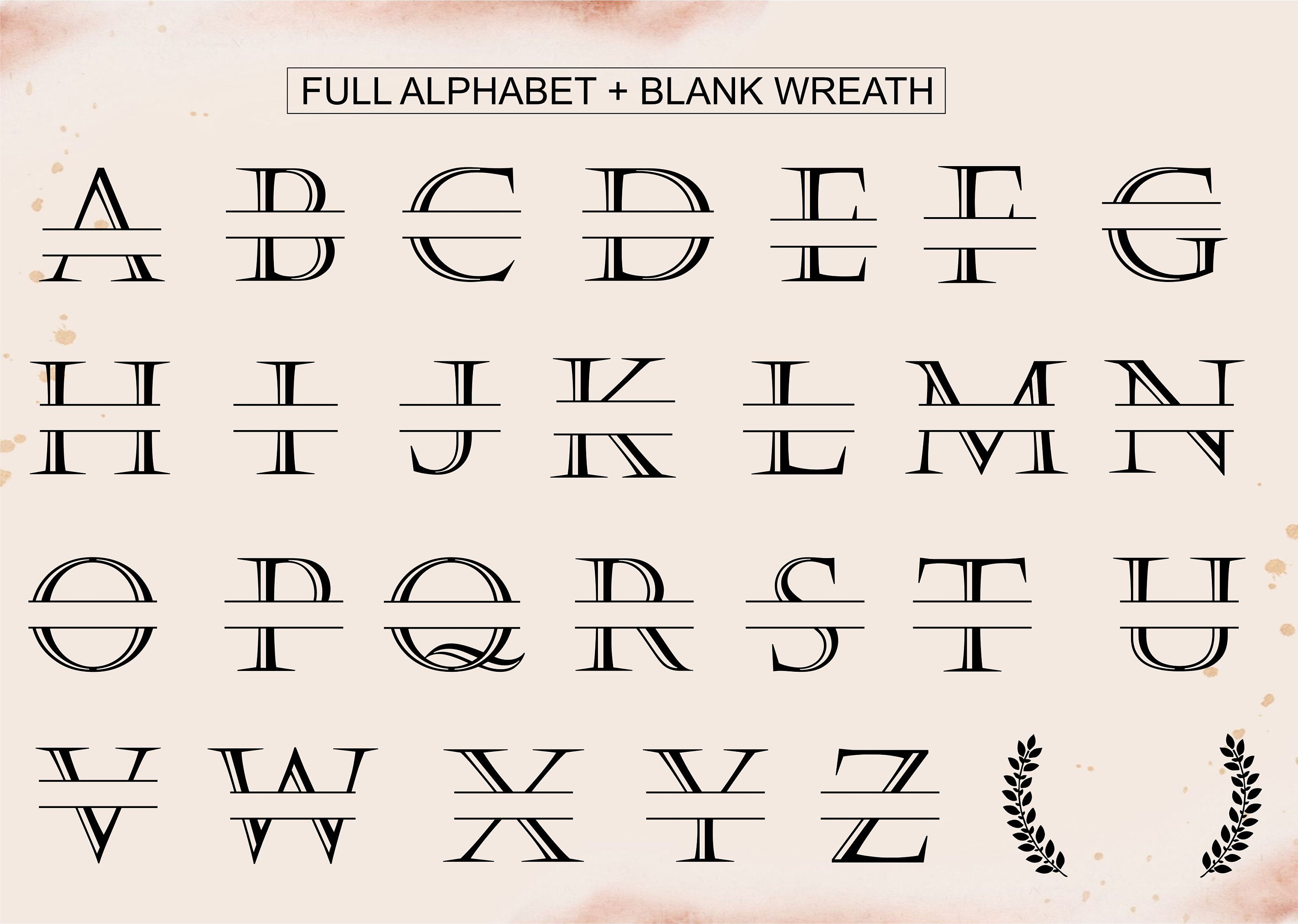 Split Monogram SVG I Last Name SVG I Family Nane Svg I Cutting Board ...