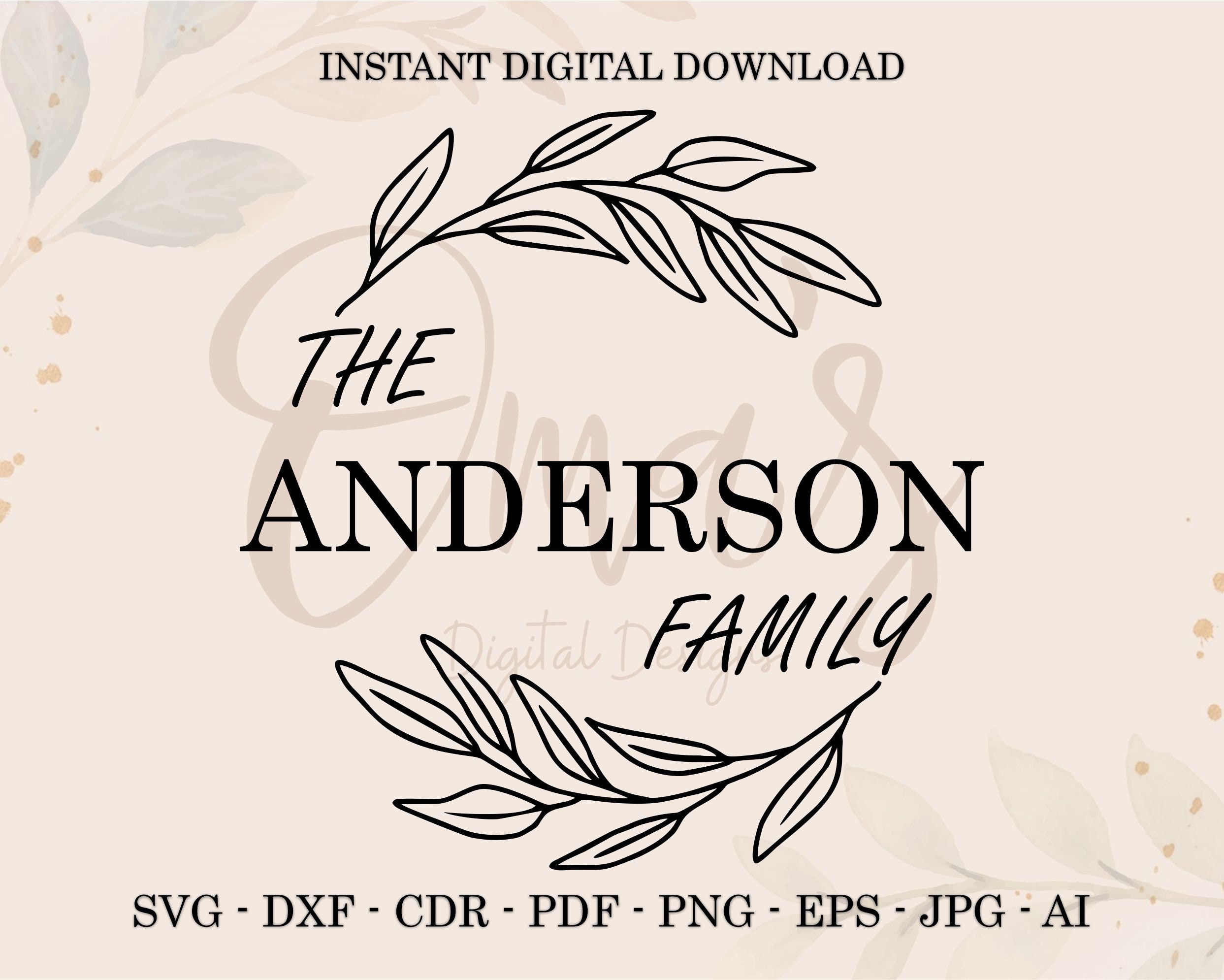 Cutting Board SVG I Family Monogram SVG I Last Name SVG I Monogram Svg ...