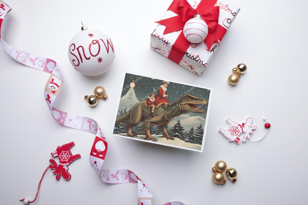 8 Assorted Whimsical Christmas Card Set | Weird Holiday Greeting Cards ...