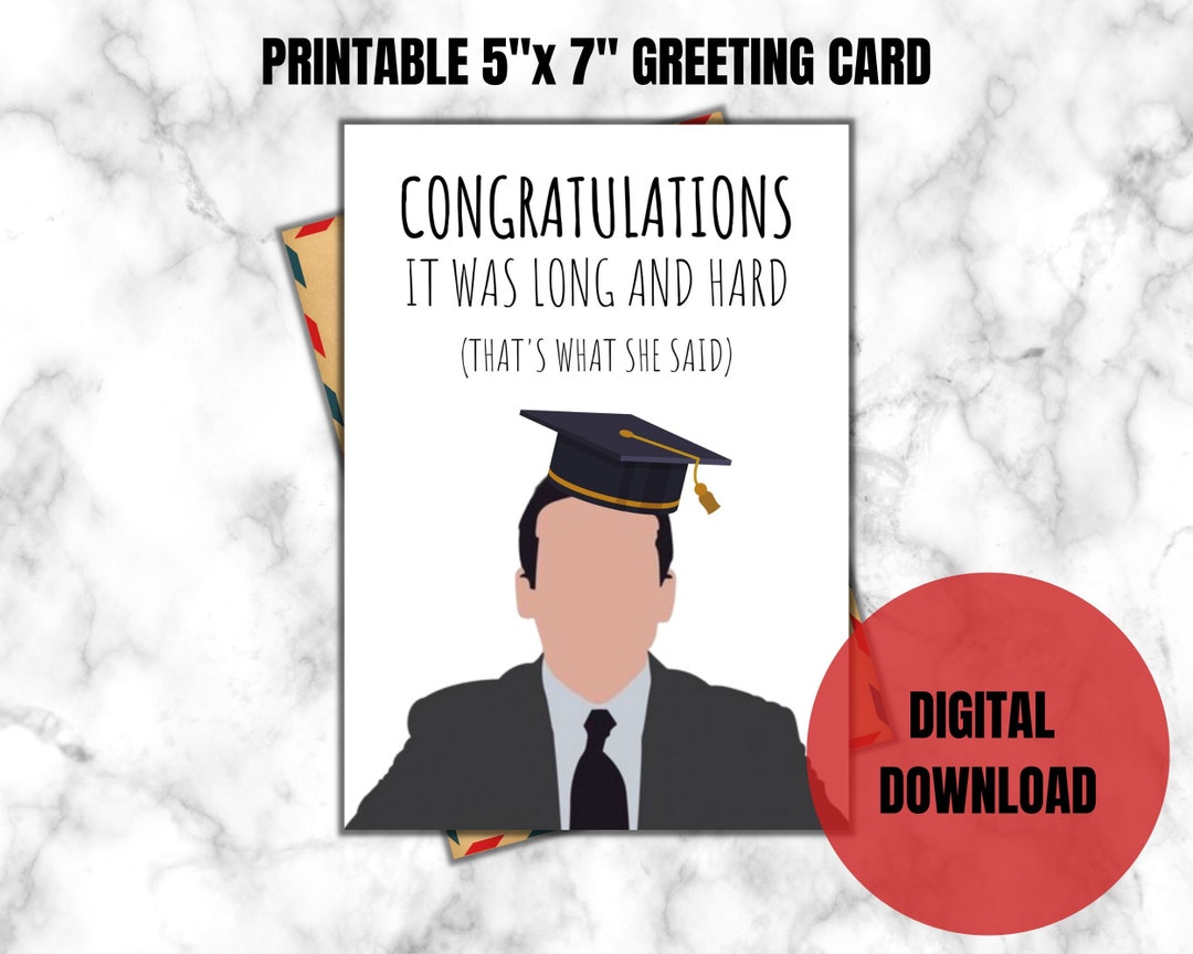 Michael Scott Graduation Card the Office Card Funny Graduation Card ...