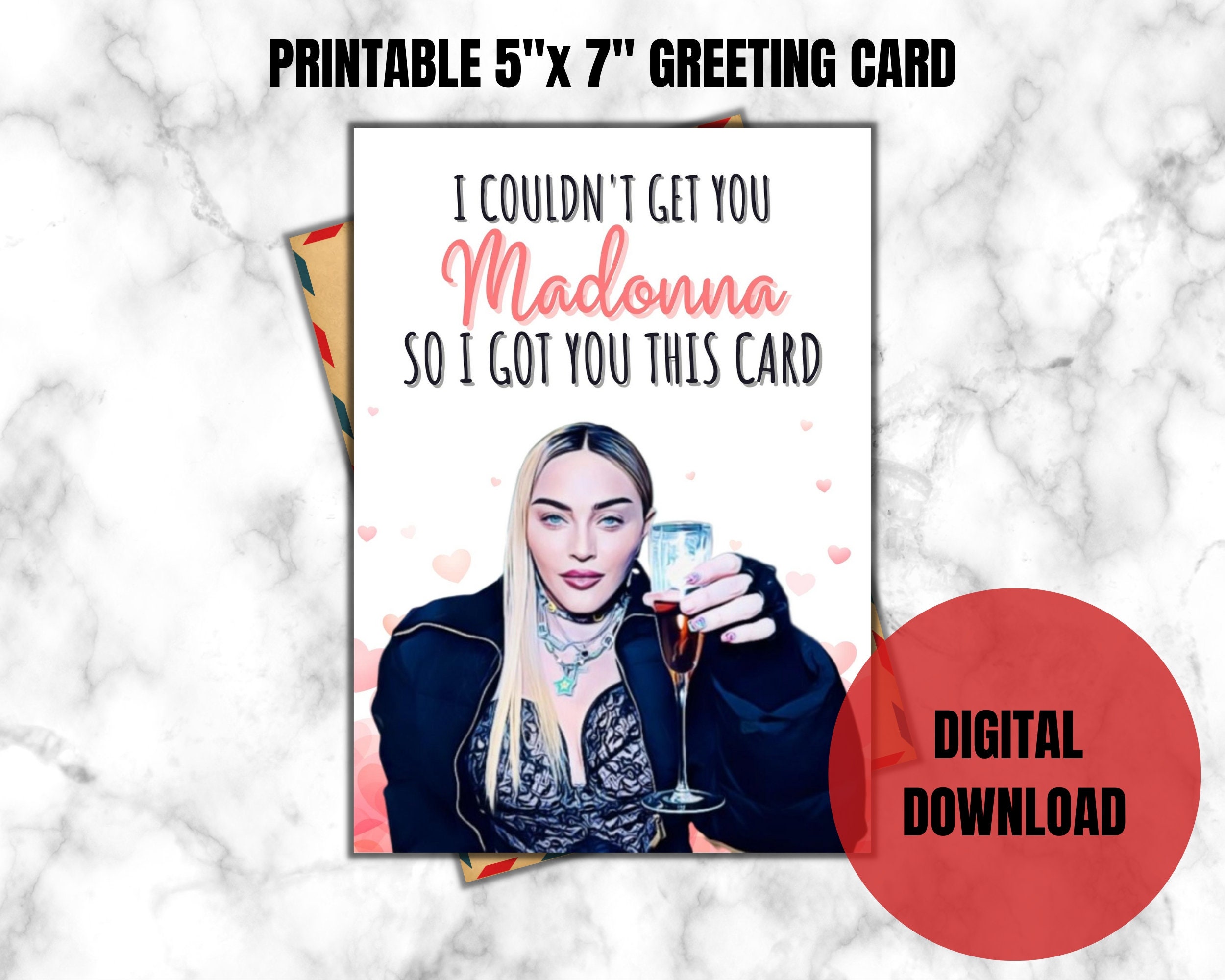 Madonna Card | I Couldn't Get You Madonna Card | Madonna Merch ...