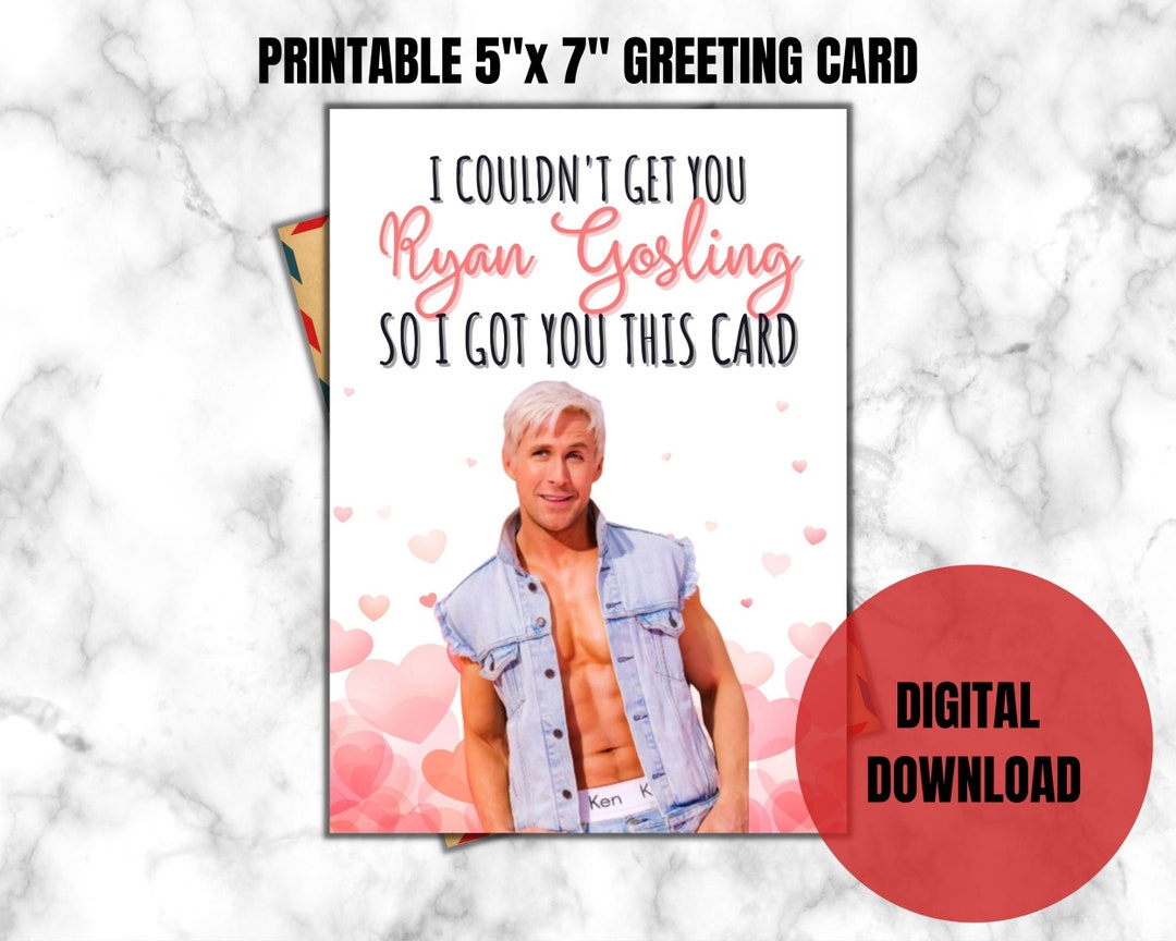 Ryan Gosling Card | I Couldn't Get You Ryan Gosling Card | Ryan Gosling Merch | Ryan Gosling ...