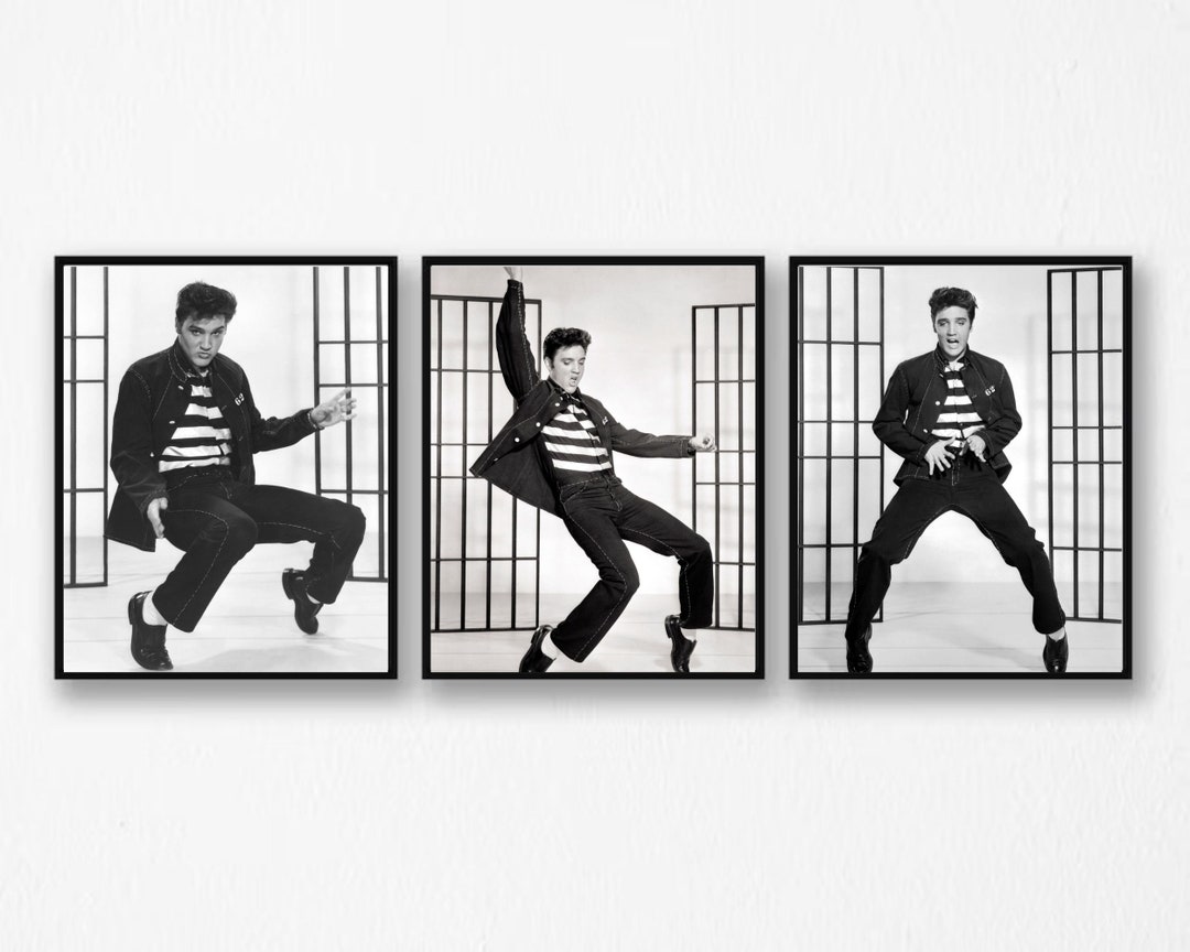 Set of 3 Elvis Presley Posters | Elvis Presley Print | Jailhouse Rock ...