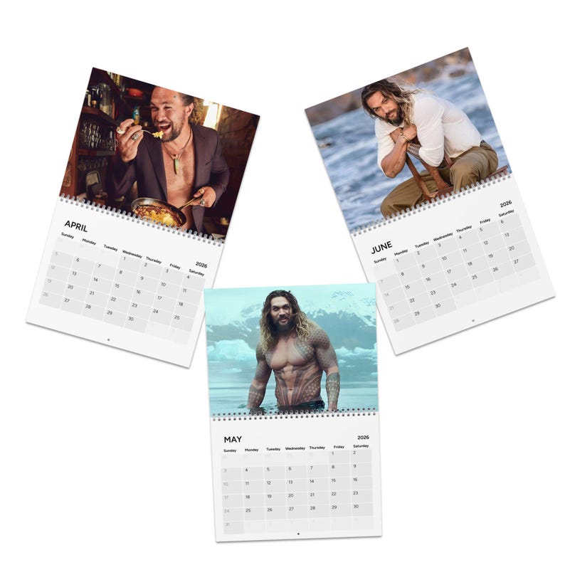 Jason Momoa 2026 Calendar | Photo Wall Calendar 2026 | Jason Momoa Fan ...