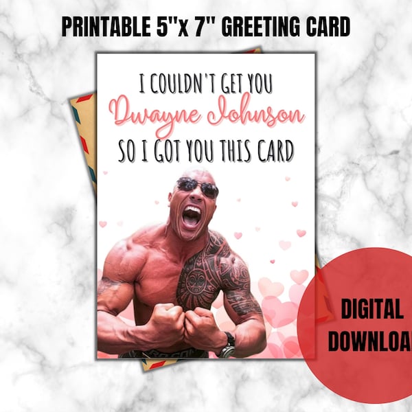 Dwayne Johnson Birthday Card - Etsy