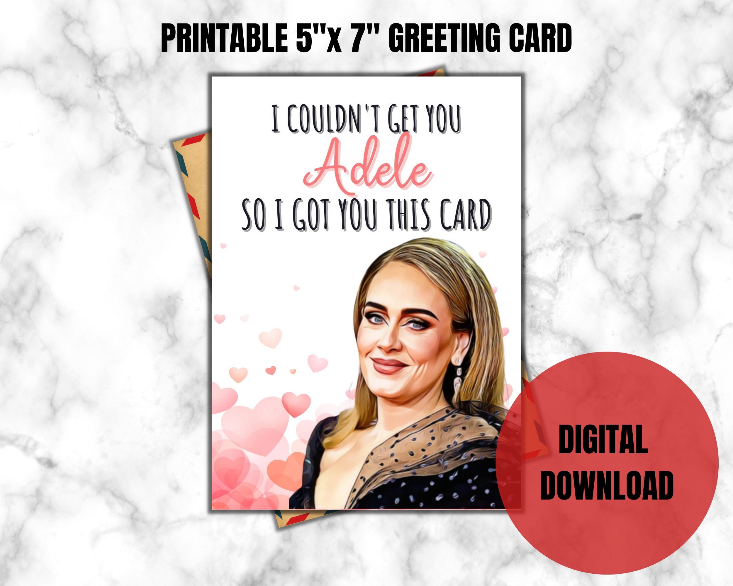 Adele Card | I Couldn't Get You Adele Card | Adele Merch | Adele Print ...