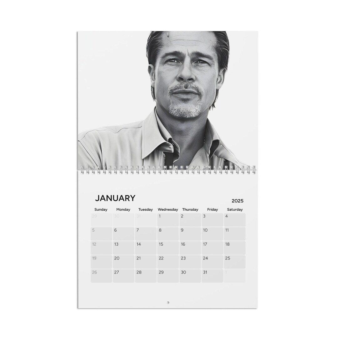 Brad Pitt 2025 Calendar Photo Wall Calendar 2025 Brad Pitt Fan Gift ...