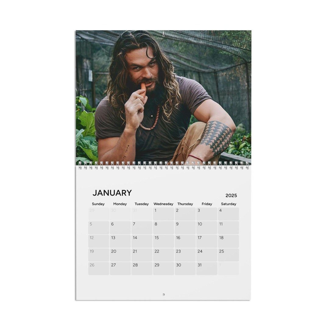 Jason Momoa 2025 Calendar | Photo Wall Calendar 2025 | Jason Momoa Fan ...