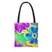Flower Colorful Tote Bag, Beautiful Shopping Tote Bag, Best Shopping ...
