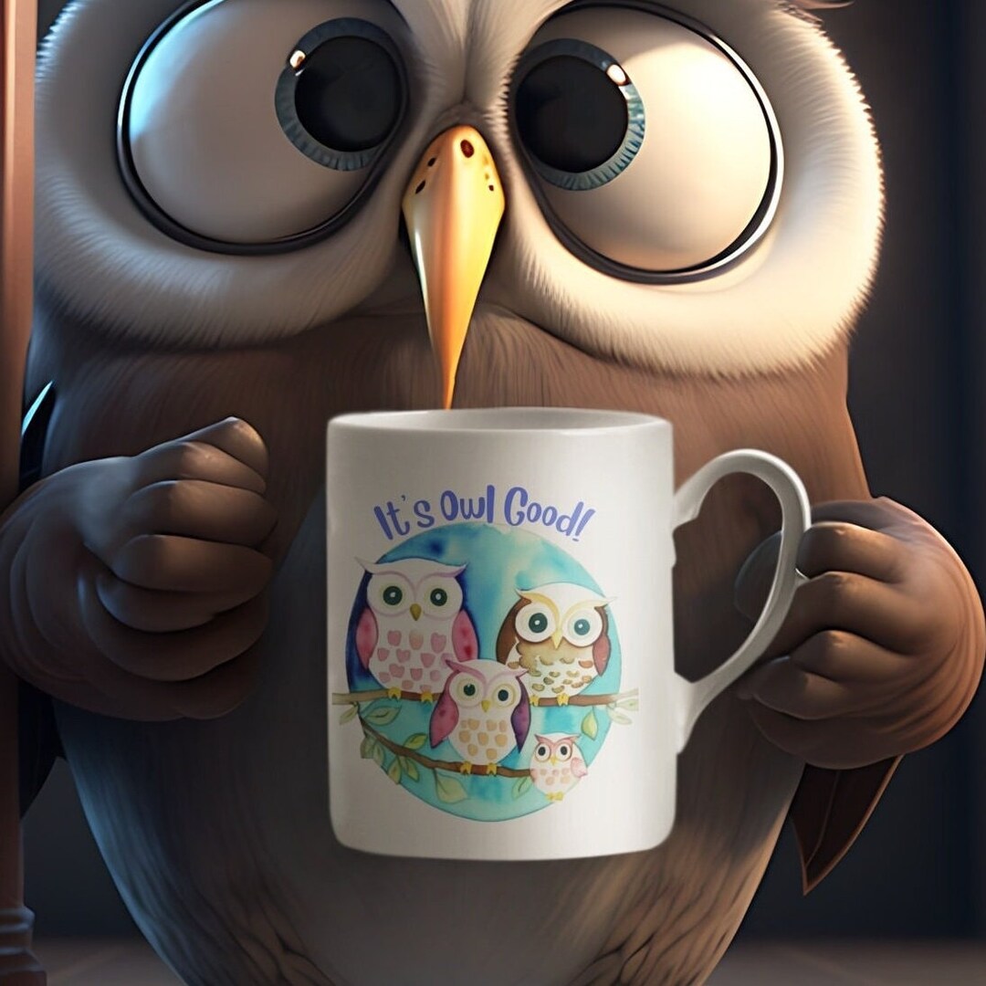 It's Owl Good Mug, Owl Coffee Mug, Owl Coffee Cup, Cute Owl Coffee Mug ...