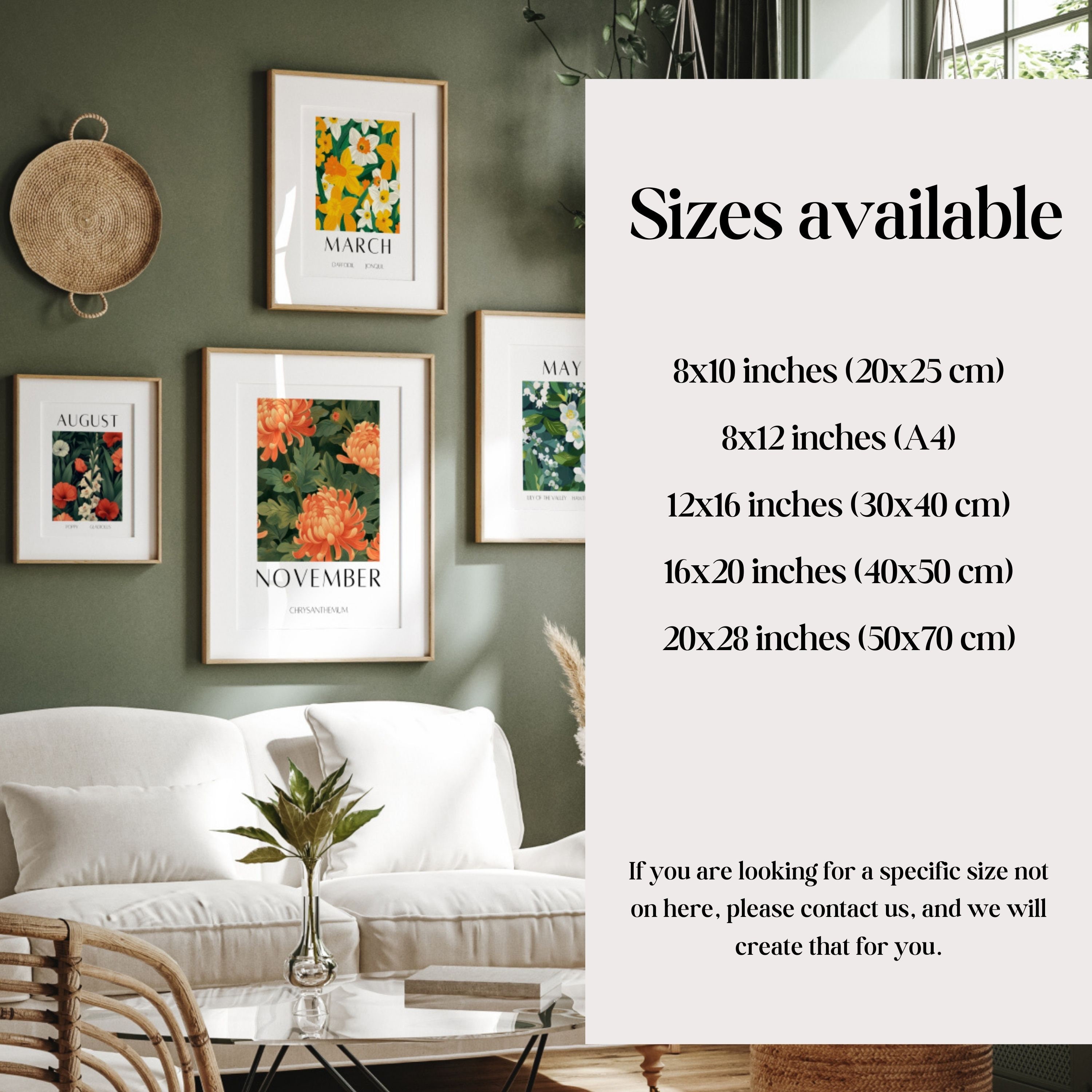 Birth Flower Premium Print, April Daisy & Sweet Pea Birth Month Flower ...