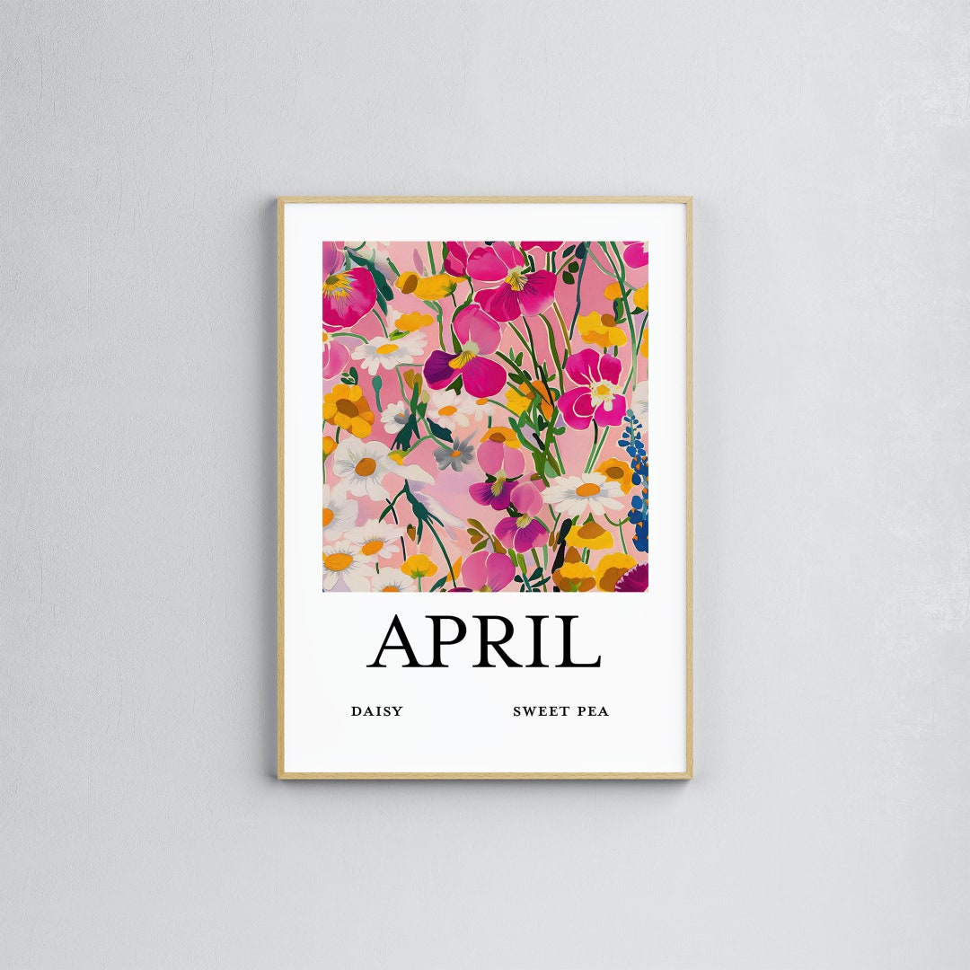 Personal April Birth Flower Gift, Custom April Birthday Daisy & Sweet ...