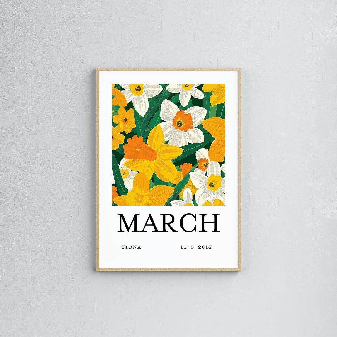 Personal March Birth Flower Gift, Custom March Birthday Daffodil ...