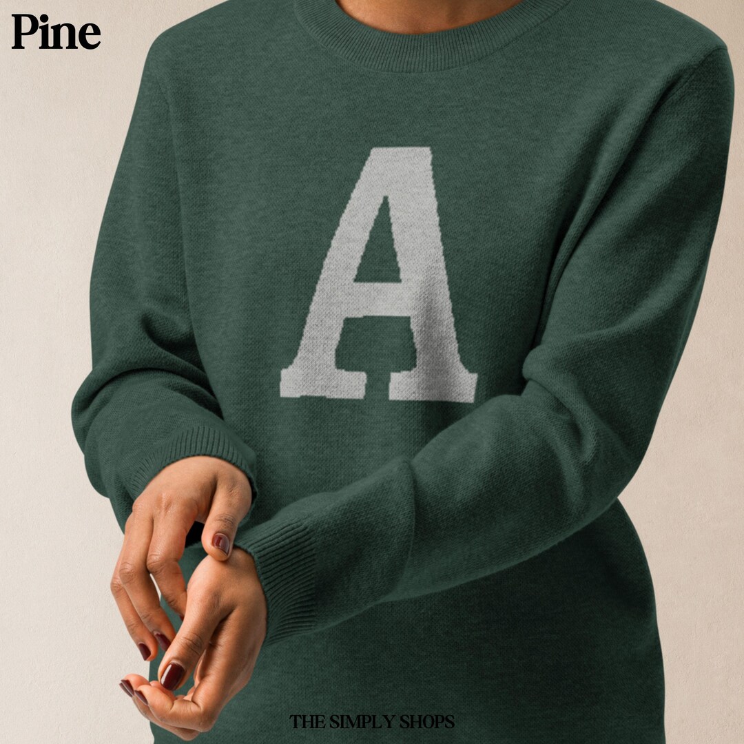 Custom Monogram Knitted Sweater, Personalized Weasley Jumper, Custom ...