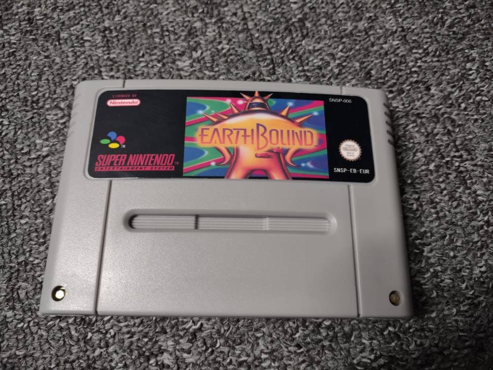 Snes Earthbound Pal Version Game Cartridge Cart Retro Game Rpg Etsy