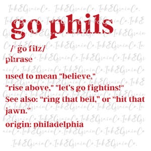 Go Phils Definition | PNG/SVG | Phillies | Philadelphia - Etsy