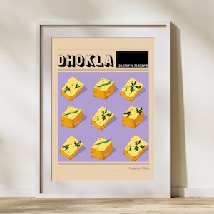 Dhokla Gujarati Food Art- Indian Food Poster | Food Clip Art| Desi Art ...