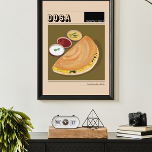 Dosa Art Poster: South Indian Food Poster| Desi Art| Authentic Indian ...