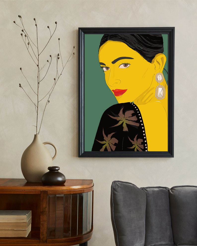 Retro Indian Art- Vintage Bollywood Art of Deepika Padukone | Retro ...