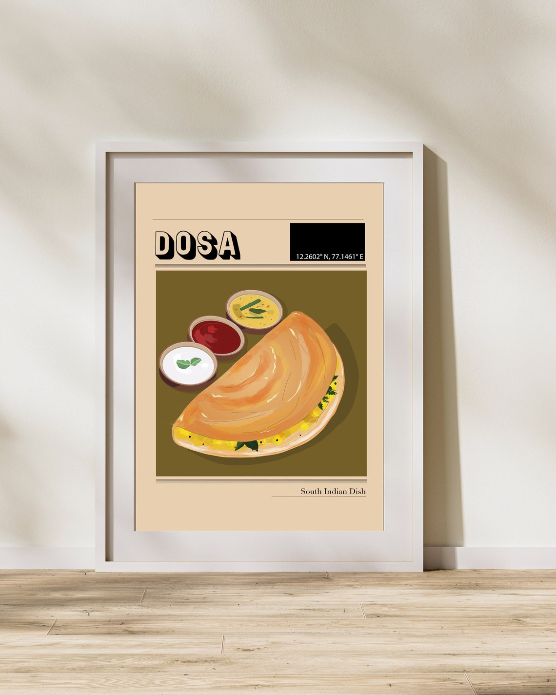 Dosa Art Poster: South Indian Food Poster| Desi Art| Authentic Indian ...