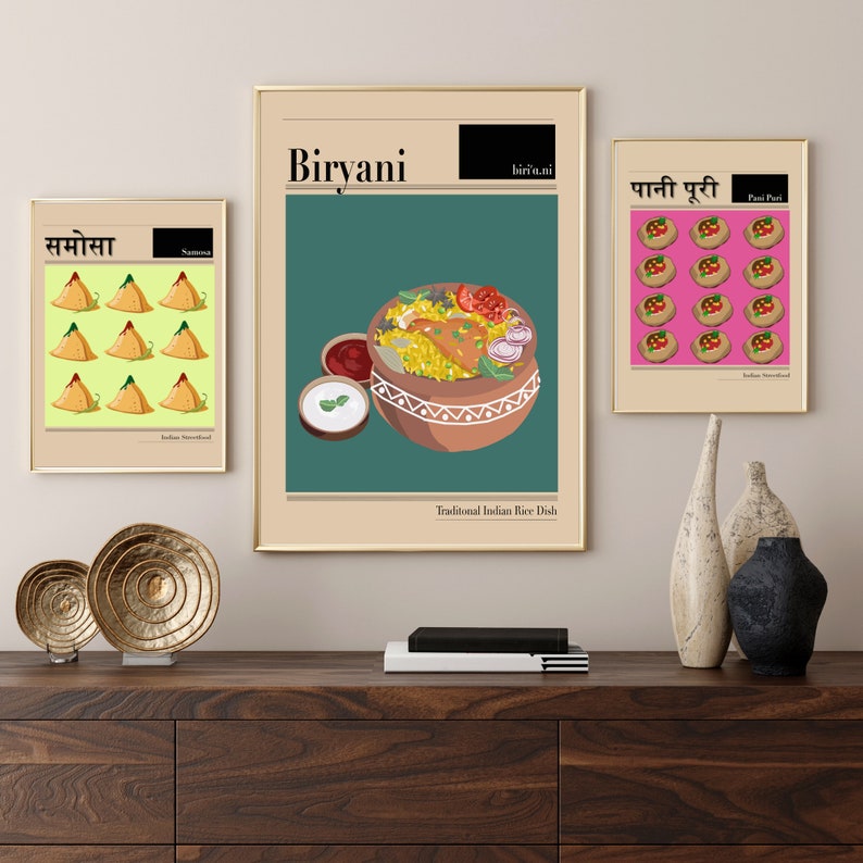 Biryani Poster Ready to Print- South Asian Cuisine - Desi Food Art ...