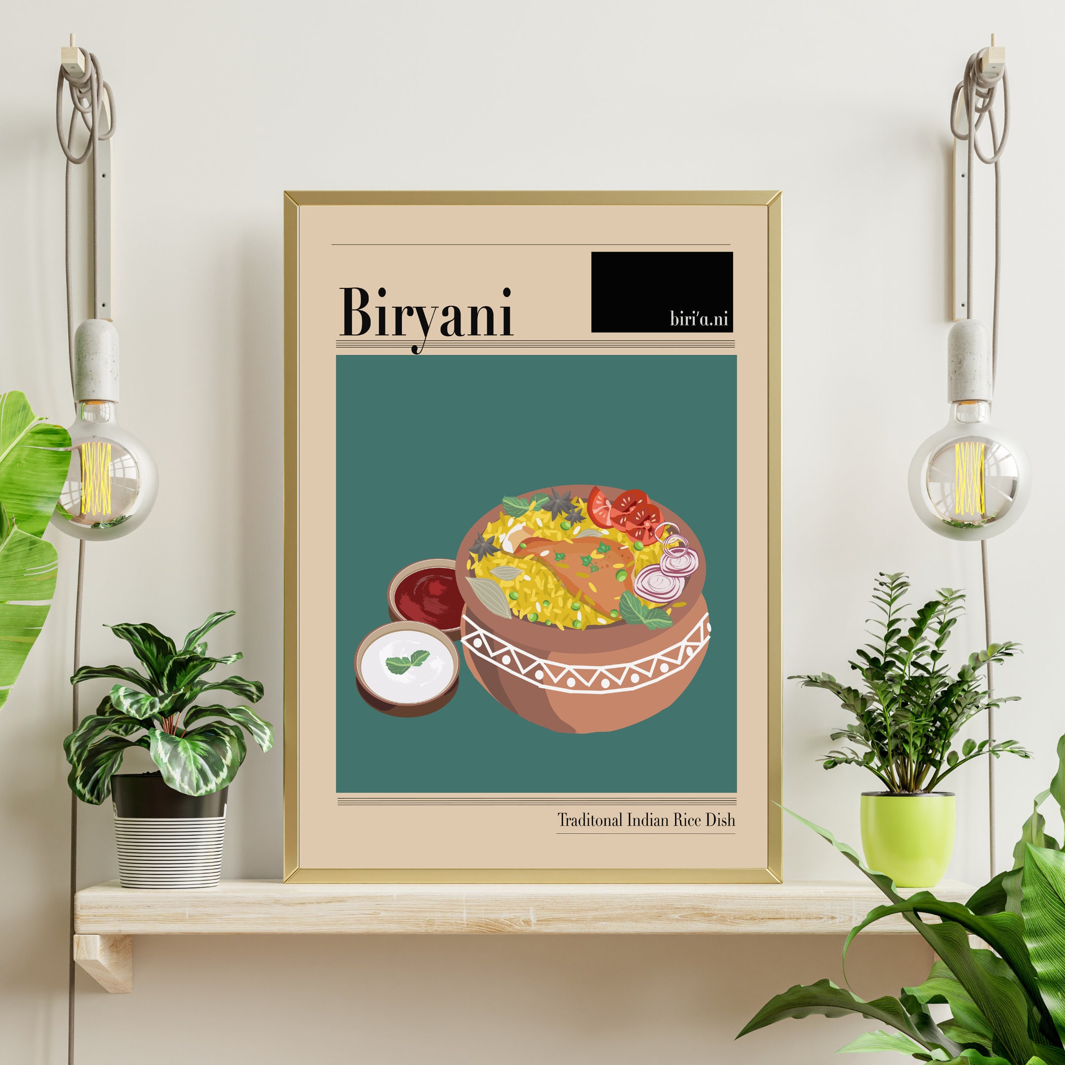 Biryani Poster Ready to Print- South Asian Cuisine - Desi Food Art ...