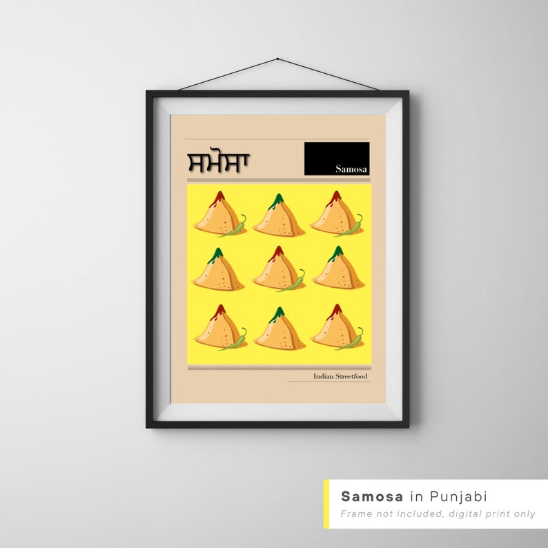 Samosa Art Ready to Print | Indian Food Poster, Indian Cuisine Wall Art ...