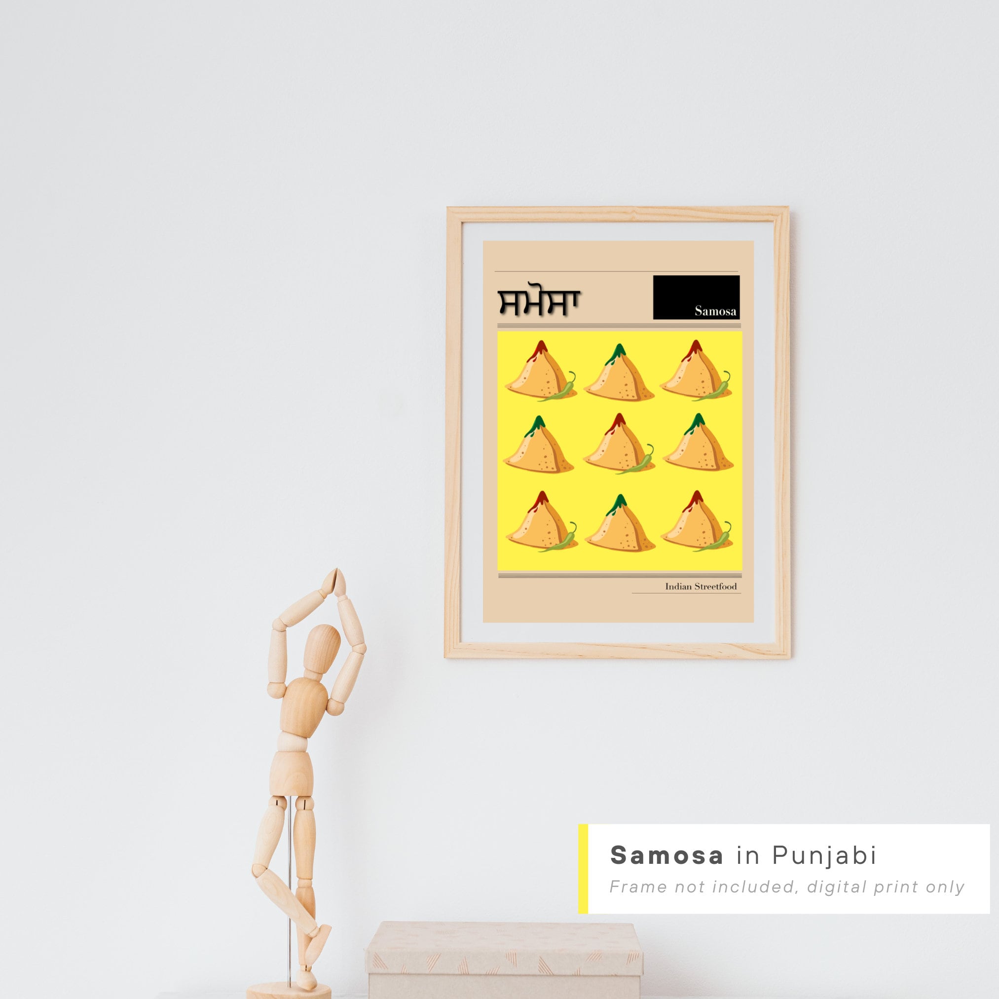 Samosa Art Ready to Print | Indian Food Poster, Indian Cuisine Wall Art ...