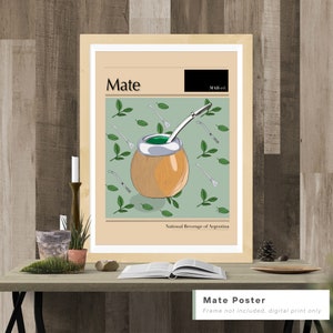 Yerba Mate Print - Argentina | Yerba Mate Tea Art, South America Art ...