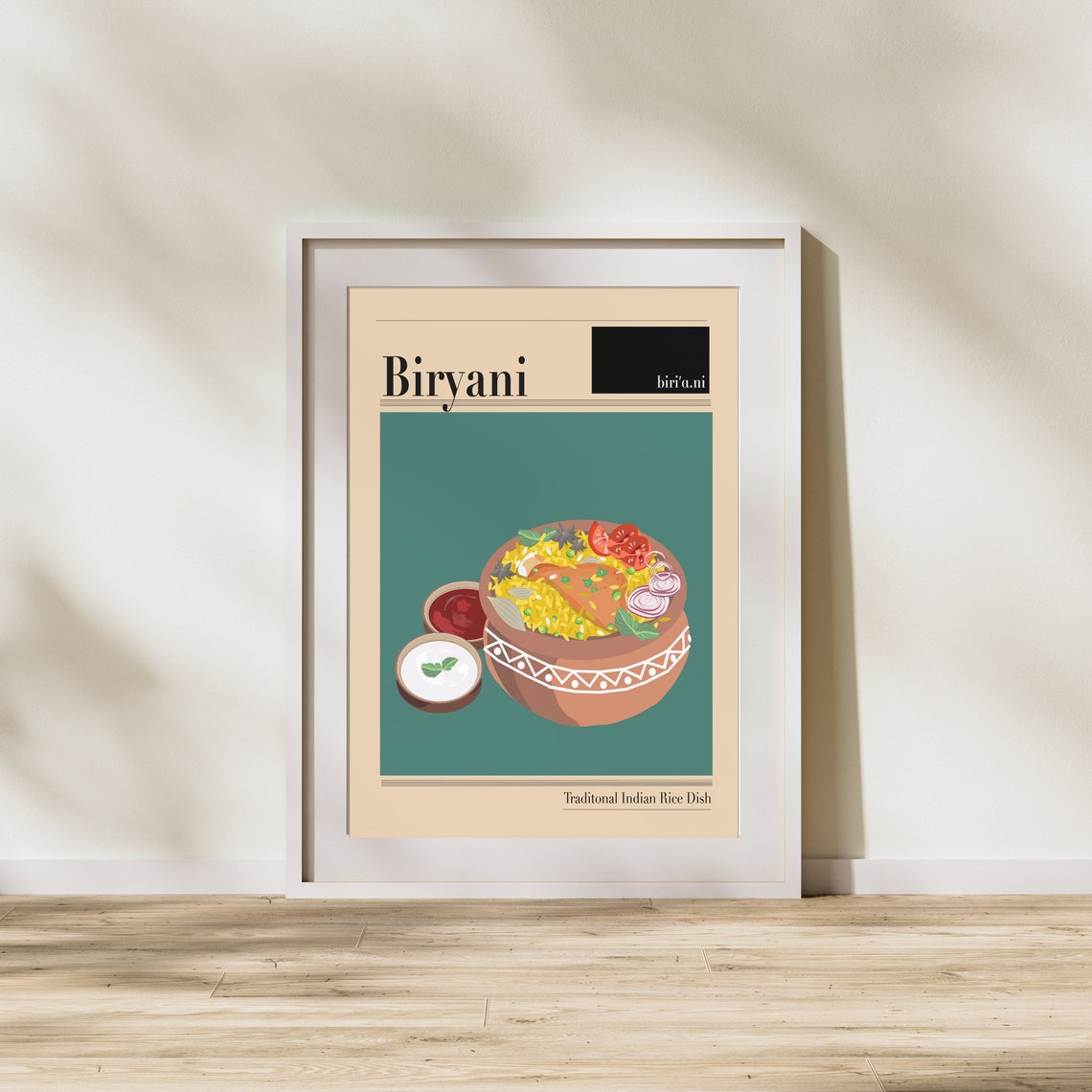 Biryani Poster Ready to Print- South Asian Cuisine - Desi Food Art ...
