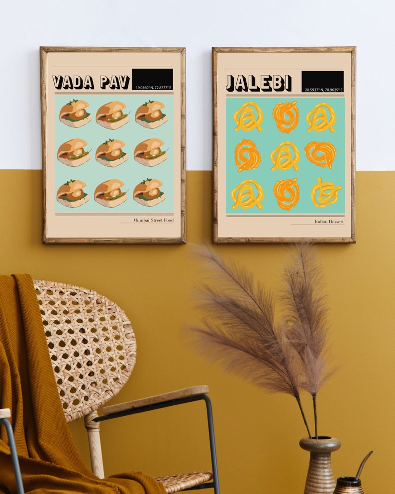 Vada Pav Indian Food Poster | Food Clip Art| Desi Art | Mumbai Art ...