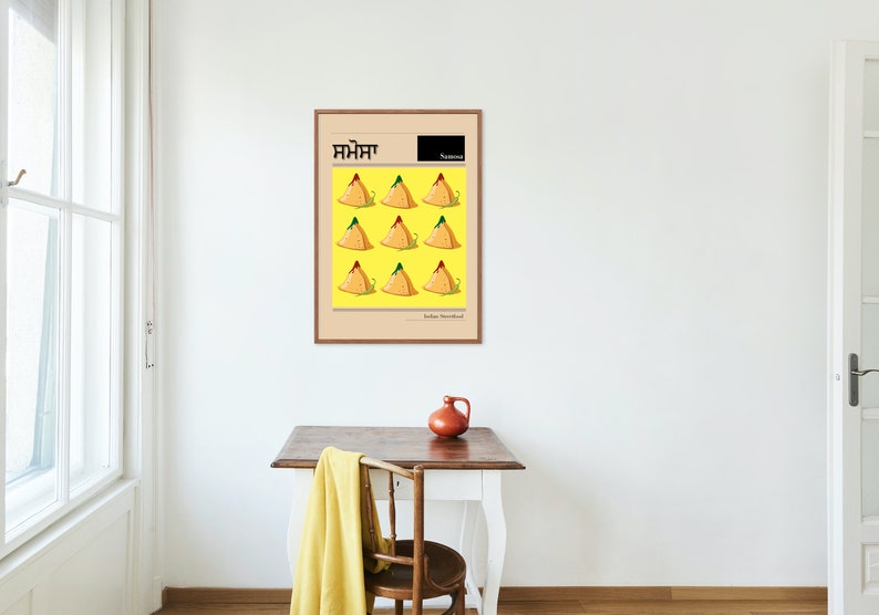 Samosa Art Ready to Print | Indian Food Poster, Indian Cuisine Wall Art ...