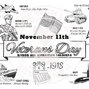 Veterans Day Coloring Page - Homeschool Projects - Fun Learning - Kids ...