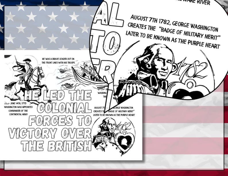 George Washington Mini-lesson: Printable History Unit, Coloring Pages ...