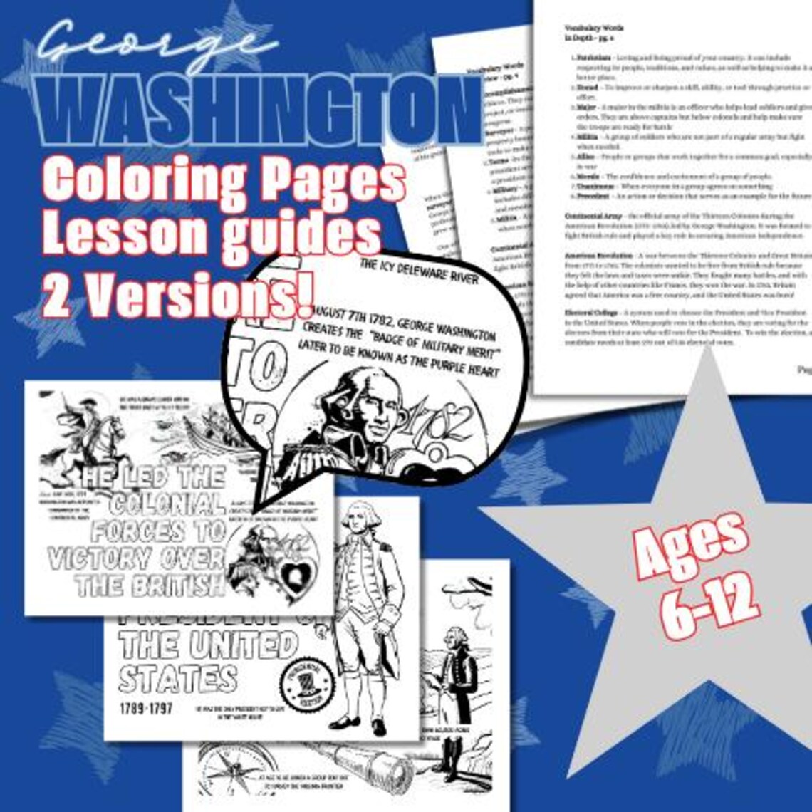 President George Washington Mini Lesson for Kids | Printable History ...